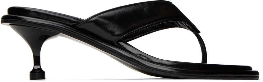DRAE Black Round Toe Mules DRAE