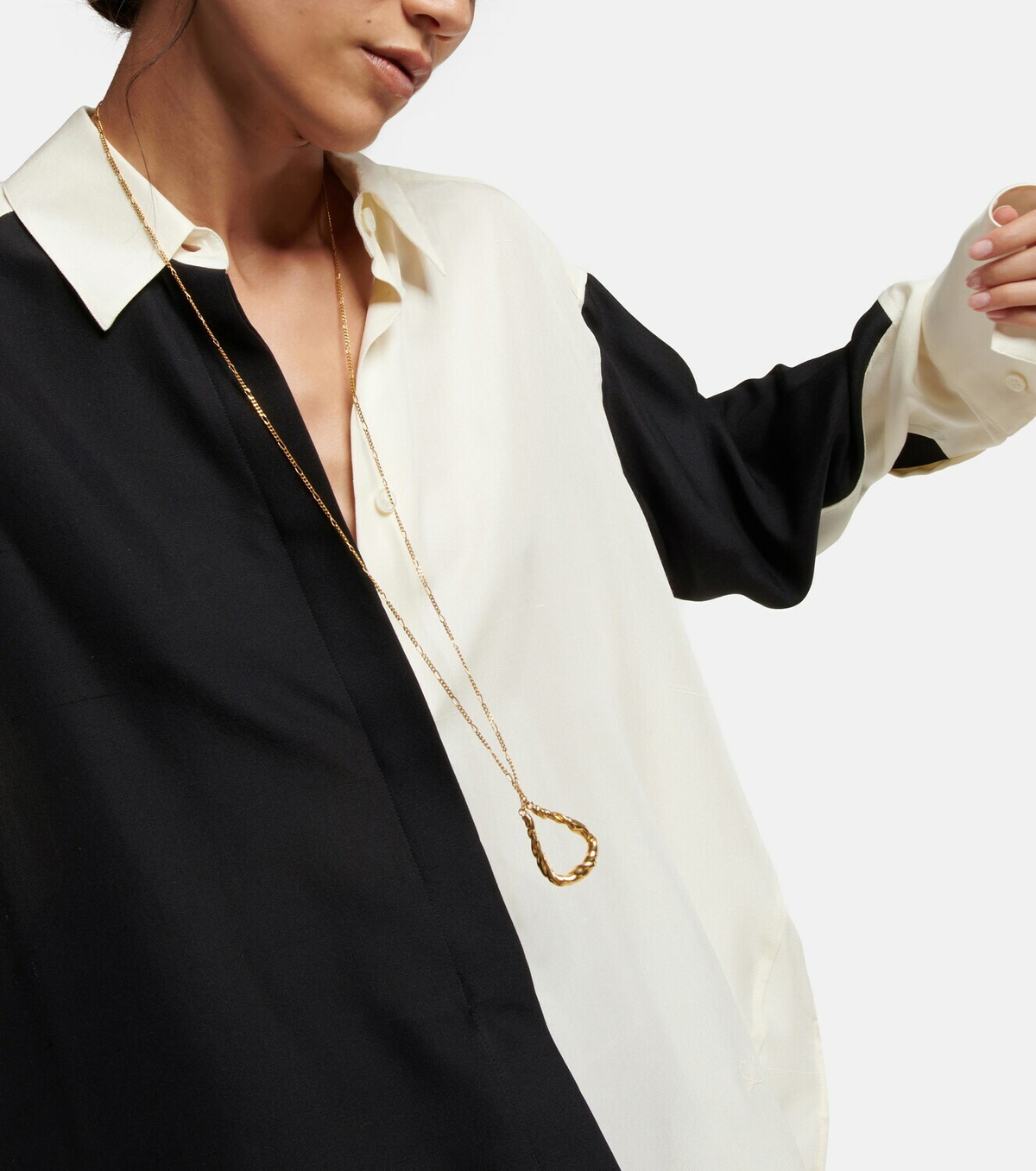 Loewe Nappa twisted sterling silver necklace Loewe