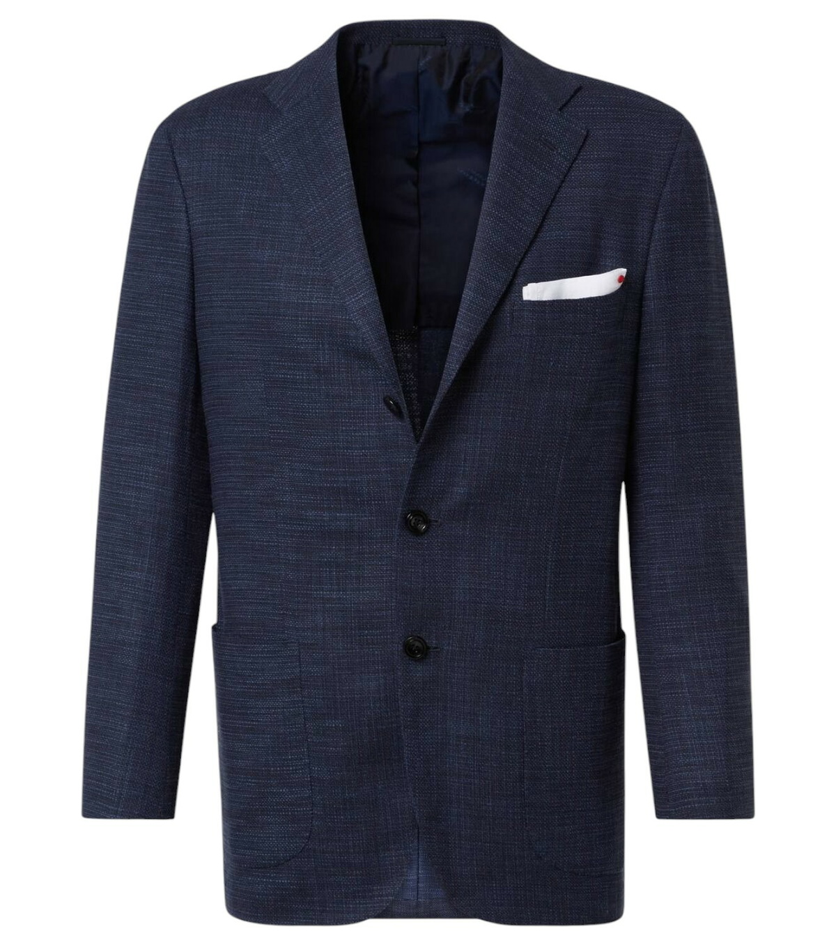 Kiton Wool, silk, and cotton-blend blazer Kiton