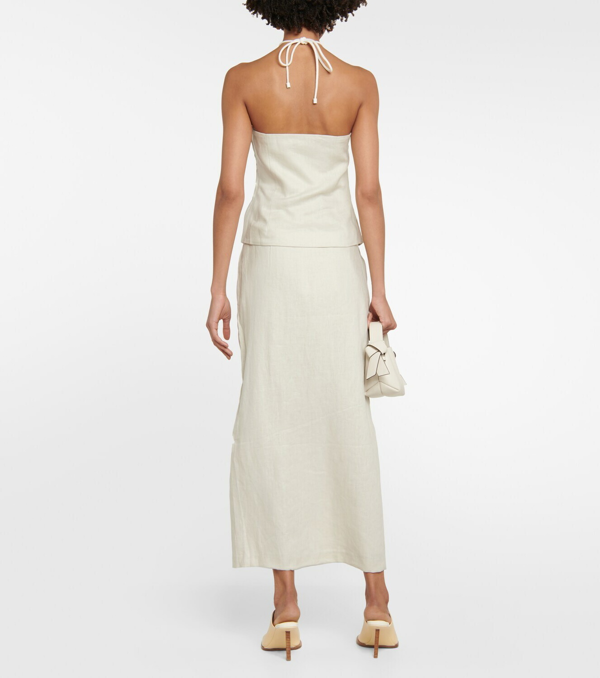 SIR D'Orsay halterneck linen top SIR.