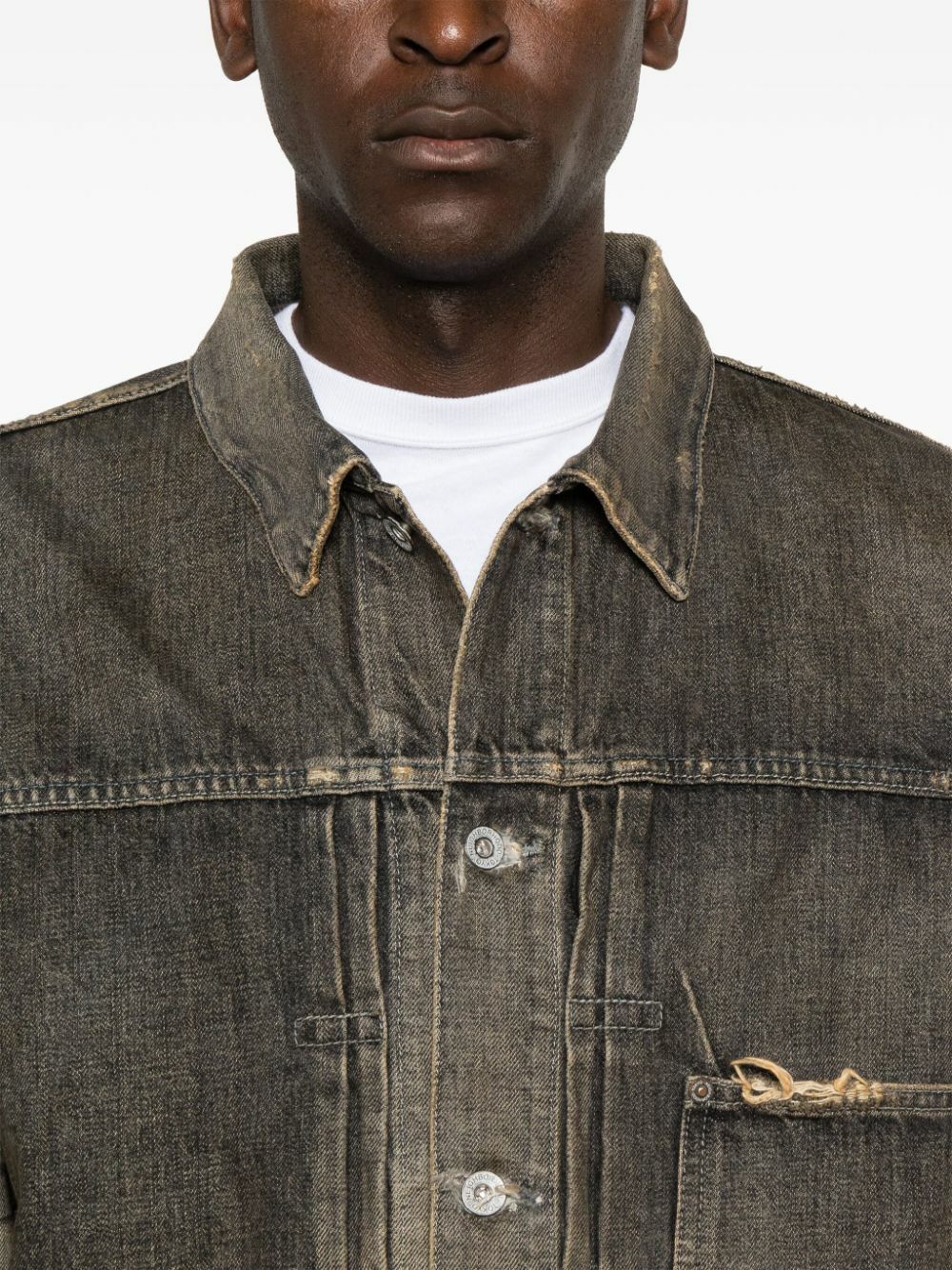 Neighborhood Distressed-Effect Denim Jacket Neighborhood