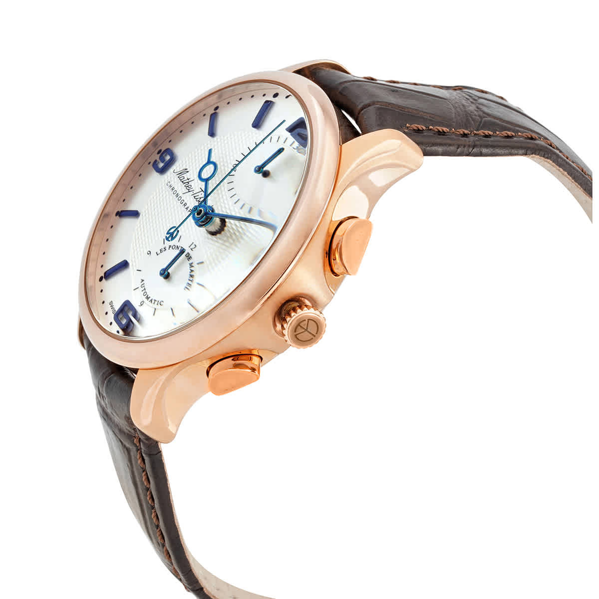 Mathey-Tissot Edmond Chrono Automatic Chronograph White Dial Mens Watch ...