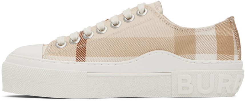 Burberry Beige Check Sneakers Burberry