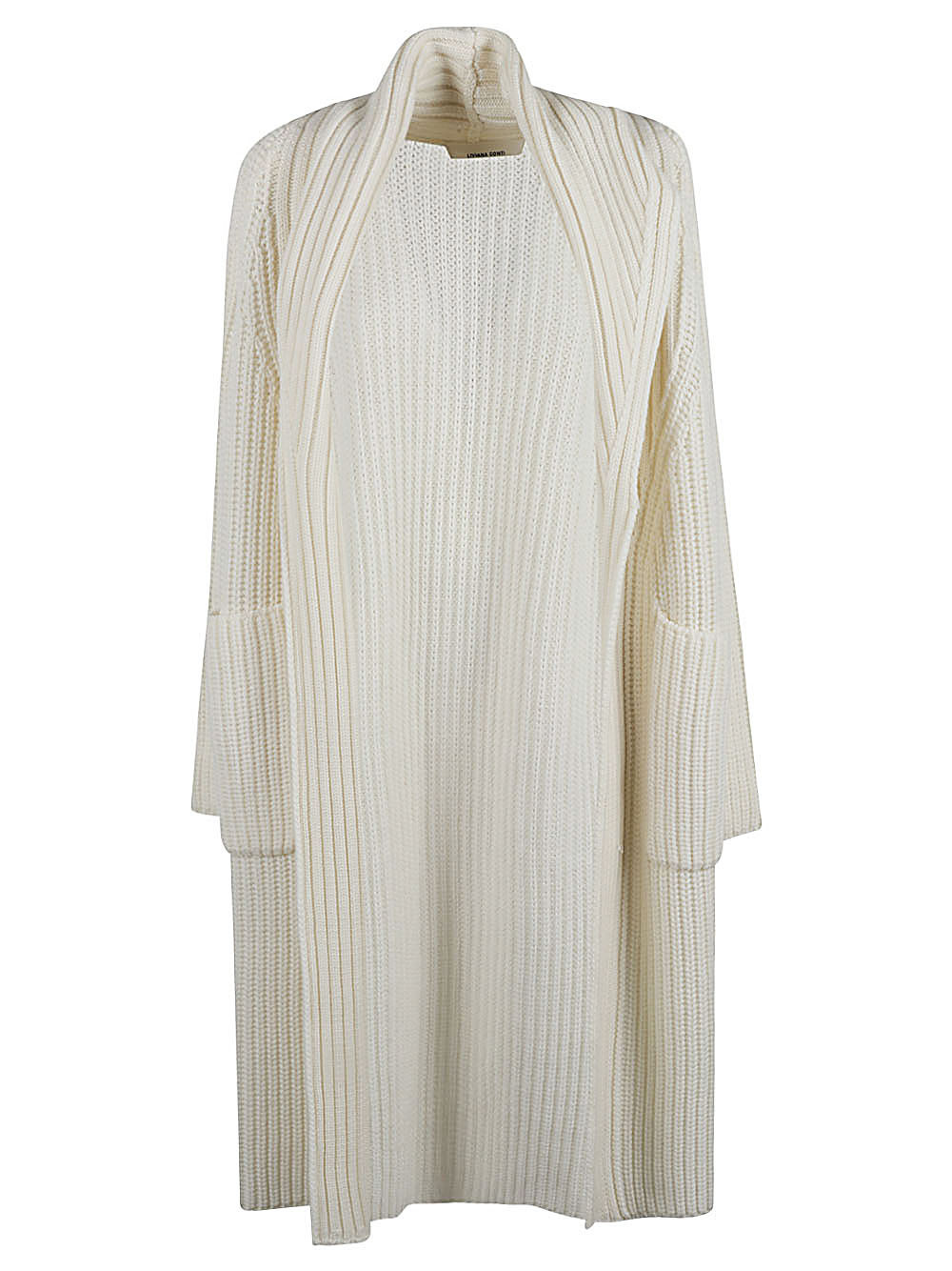 LIVIANA CONTI - Knitted Long Wool Cardigan Liviana Conti