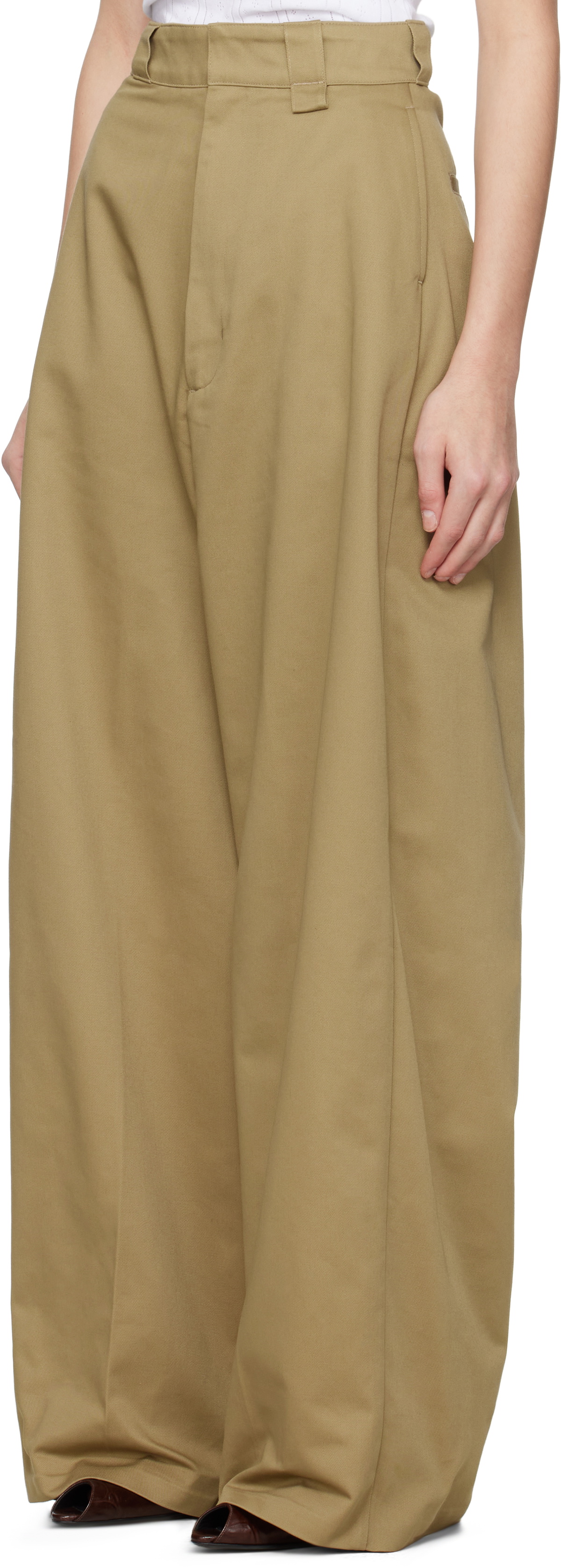 WILLY CHAVARRIA Khaki Cholo Chino Trousers Willy Chavarria