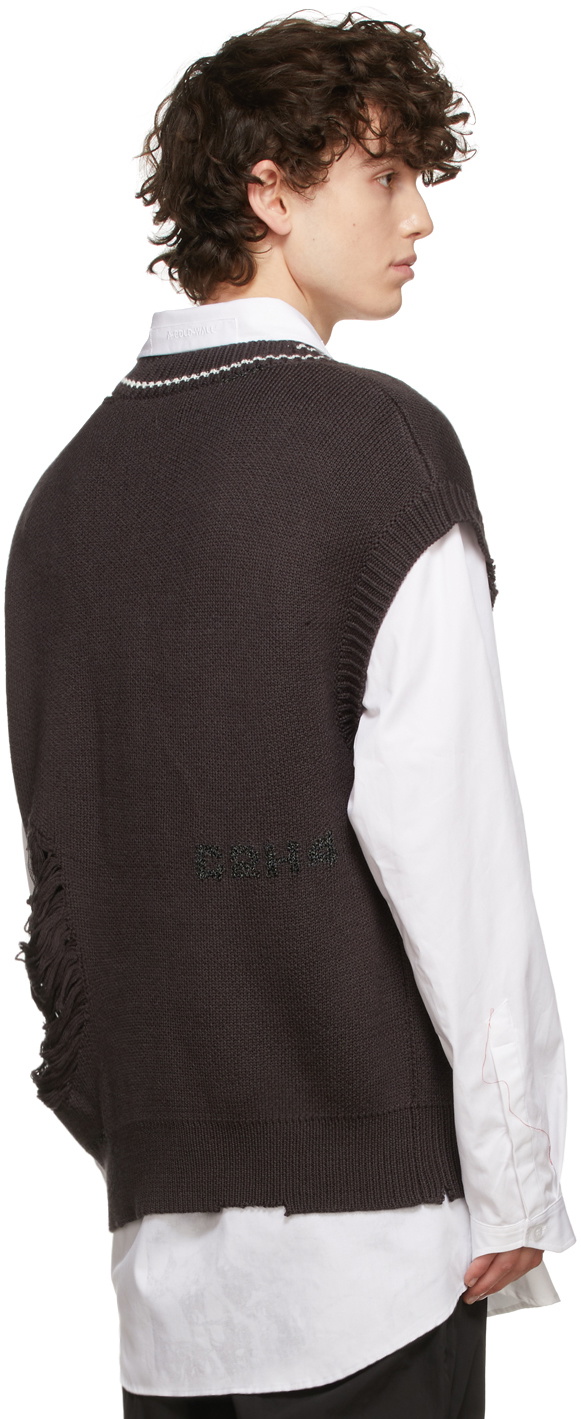 C2H4 Grey Distressed Vest C2H4
