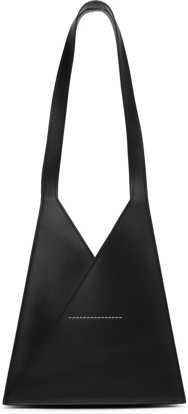 MM6 Maison Margiela Black Mini Triangle 6 Tote MM6 Maison Margiela