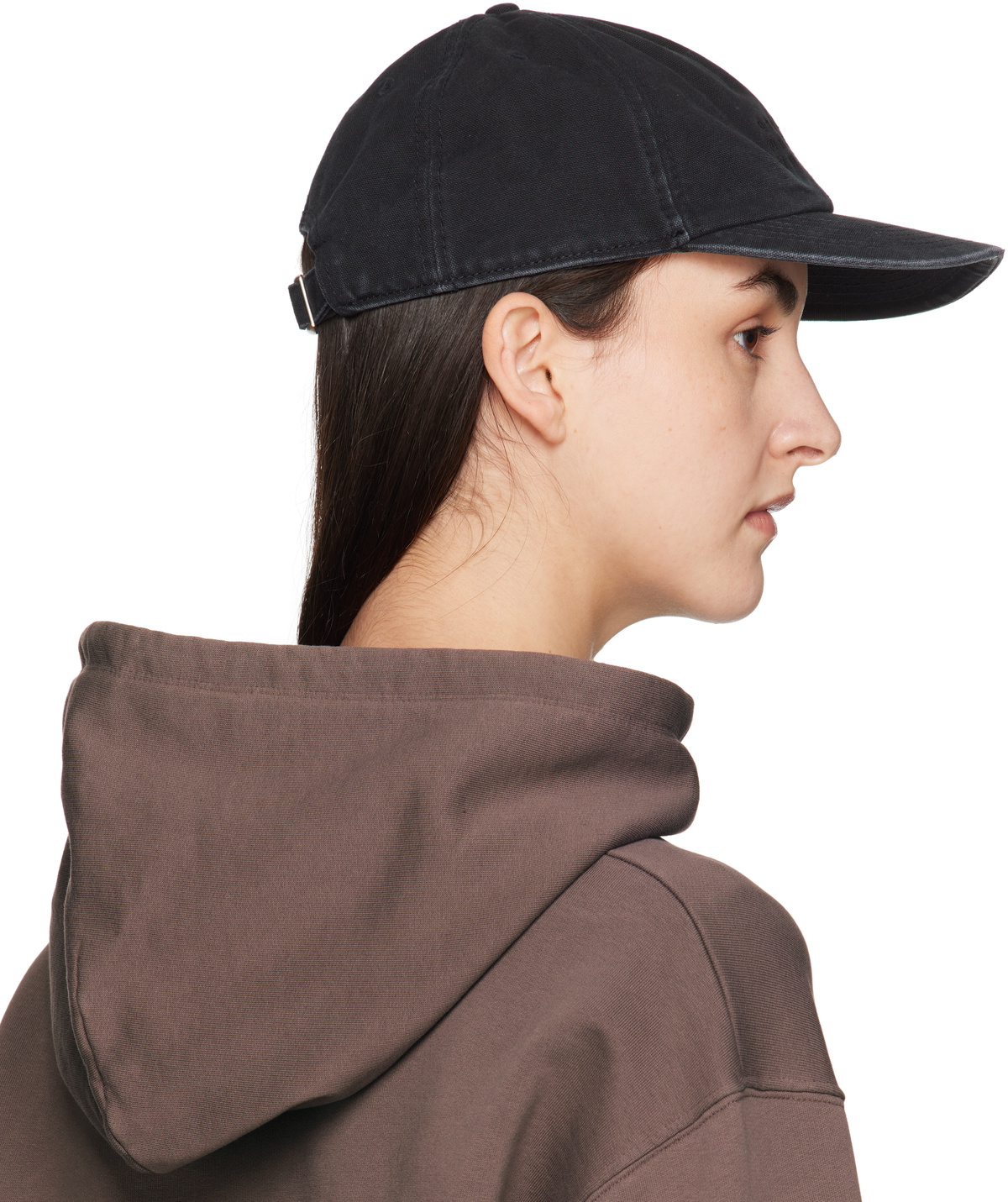 MM6 Maison Margiela Black Baseball Cap MM6 Maison Margiela