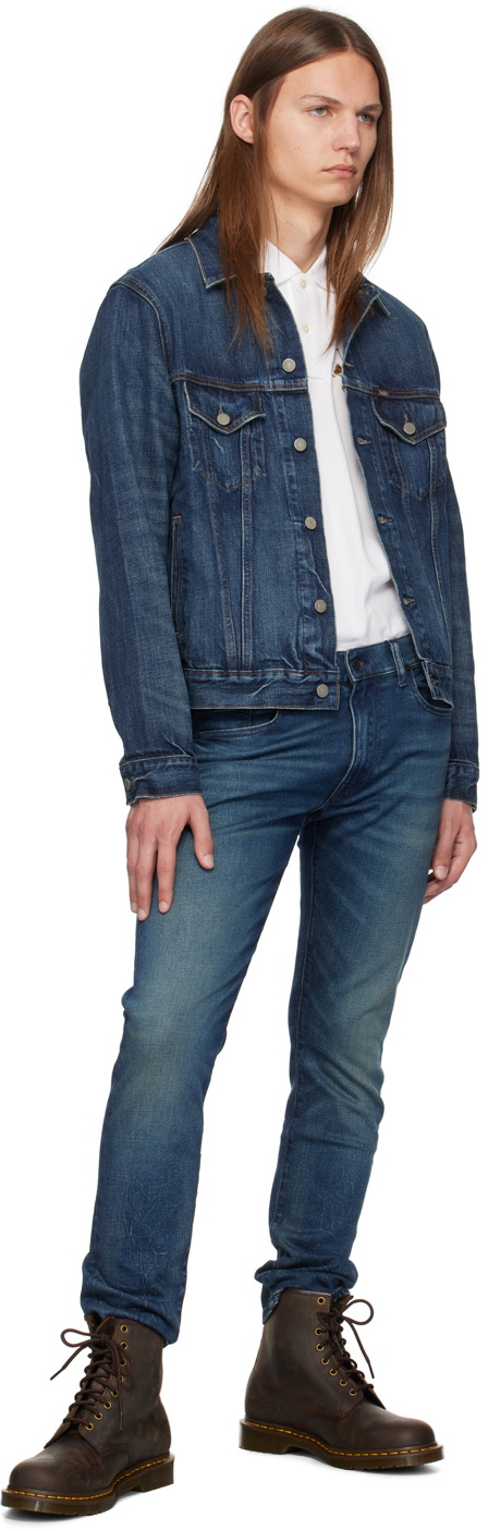 Polo Ralph Lauren Blue Faded Denim Trucker Jacket Polo Ralph Lauren