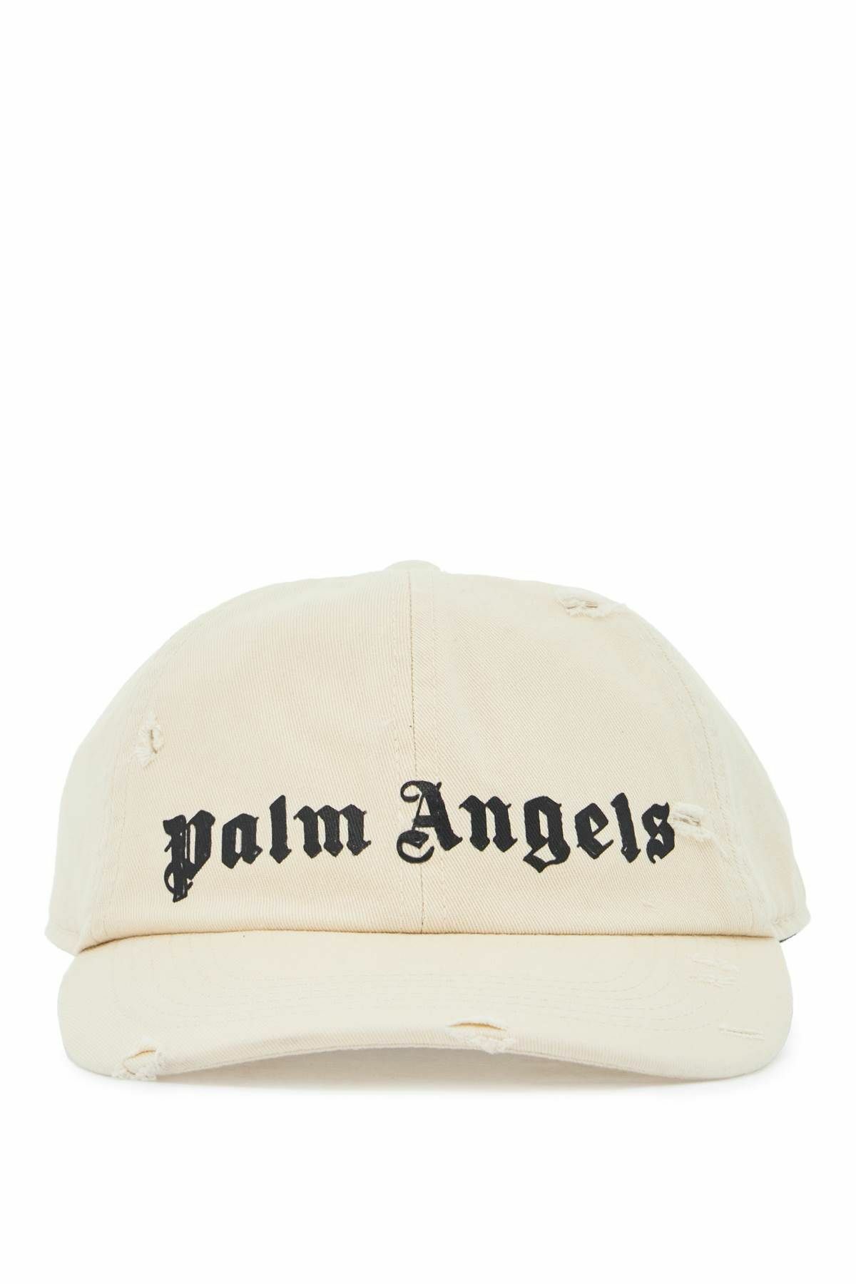 PALM ANGELS distressed baseball cap with logo Neutro Palm Angels