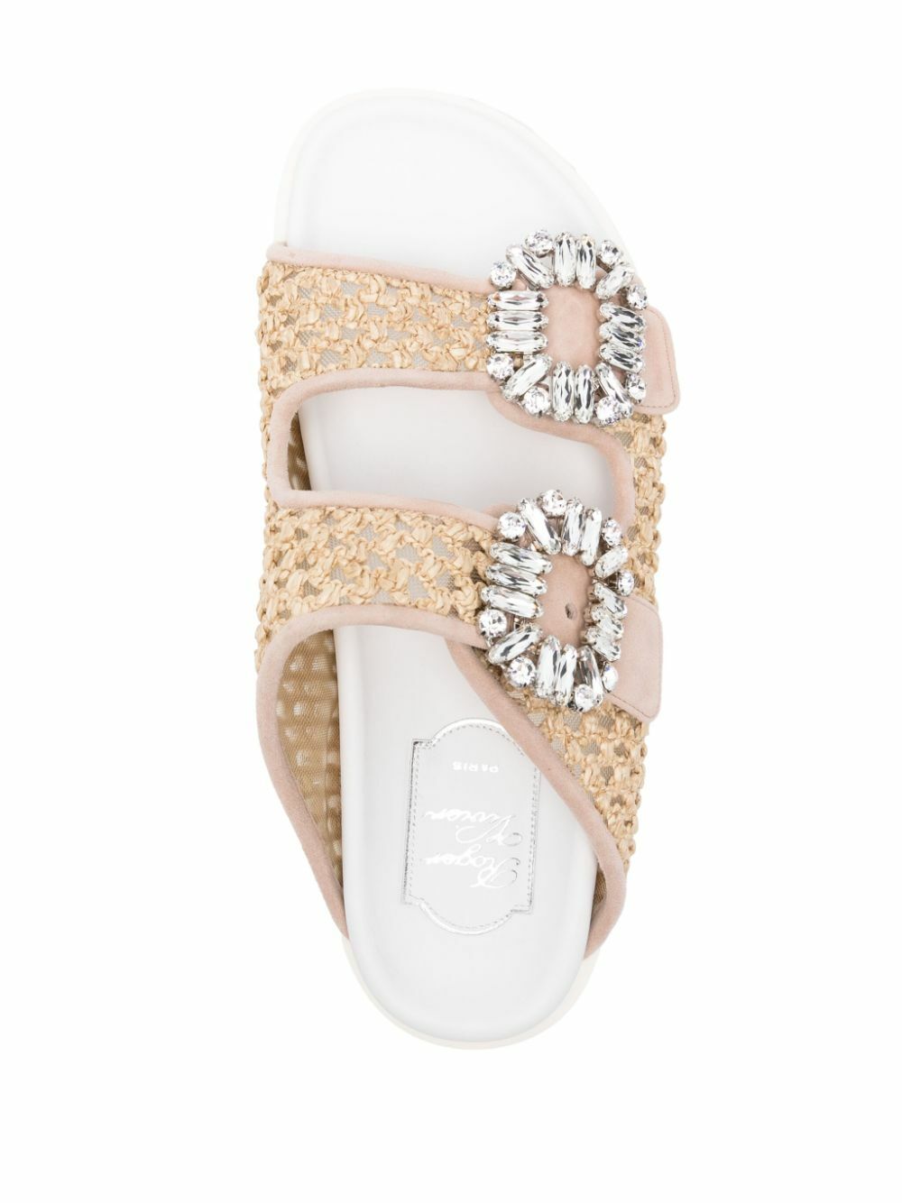 ROGER VIVIER - Slidy Viv Raffia Sandals Roger Vivier