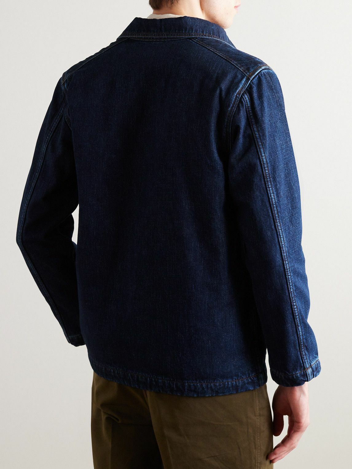 Drake's - Selvedge Denim Chore Jacket - Green Drake's