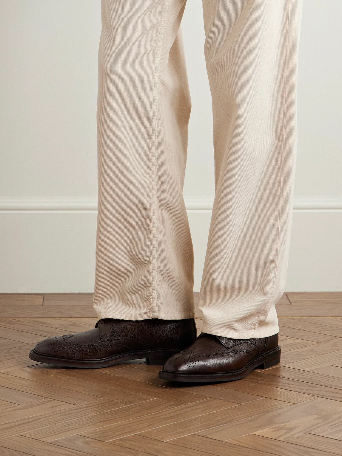 George Cleverley - Bryan Full-Grain Leather Brogue Boots - Brown George ...