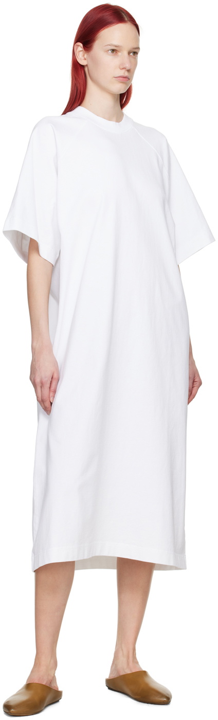 Studio Nicholson White Stokes Midi Dress Studio Nicholson