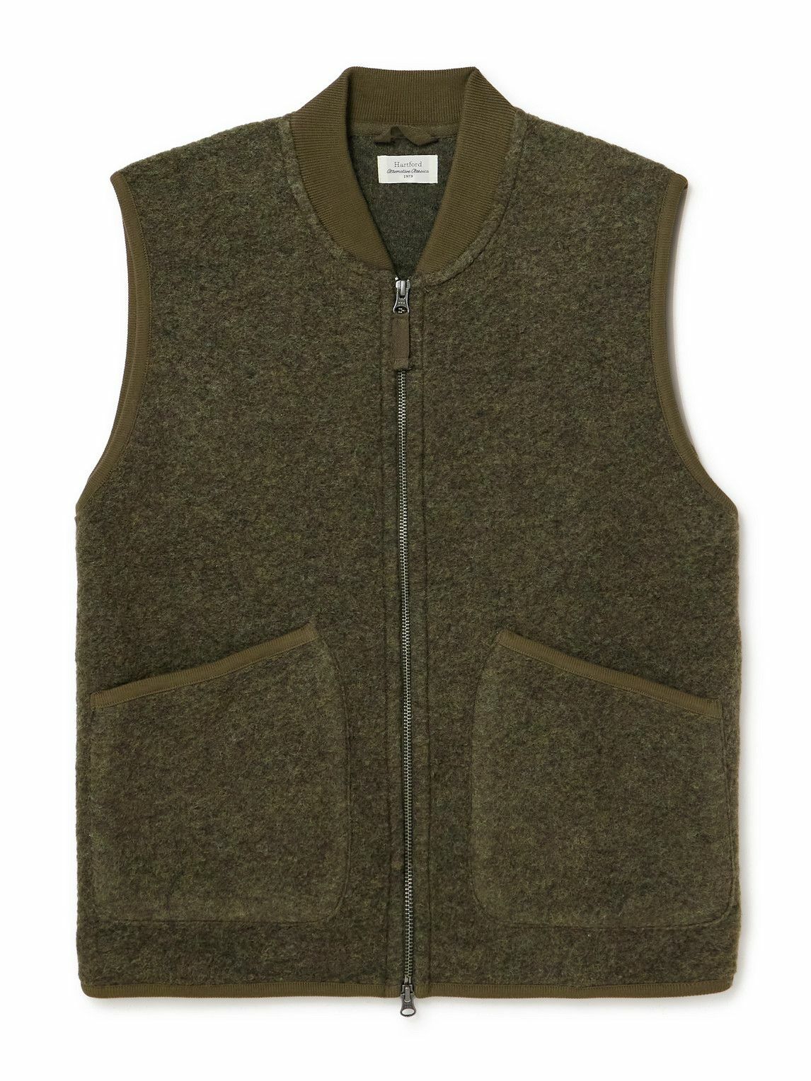 Hartford - Boiled Wool-Blend Gilet - Green Hartford