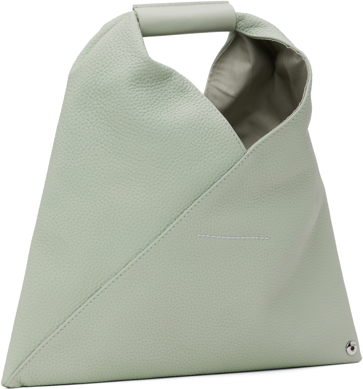 MM6 Maison Margiela Gray Mini Triangle Tote MM6 Maison Margiela