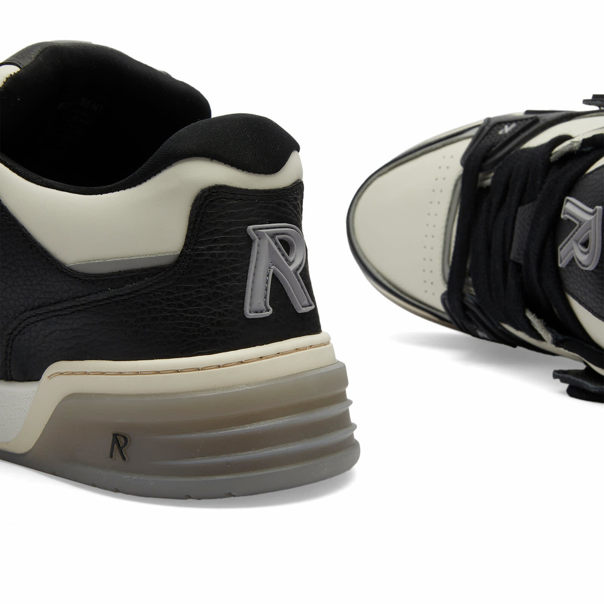 Represent Men's Studio Sneakers in Black/Vintage White Represent