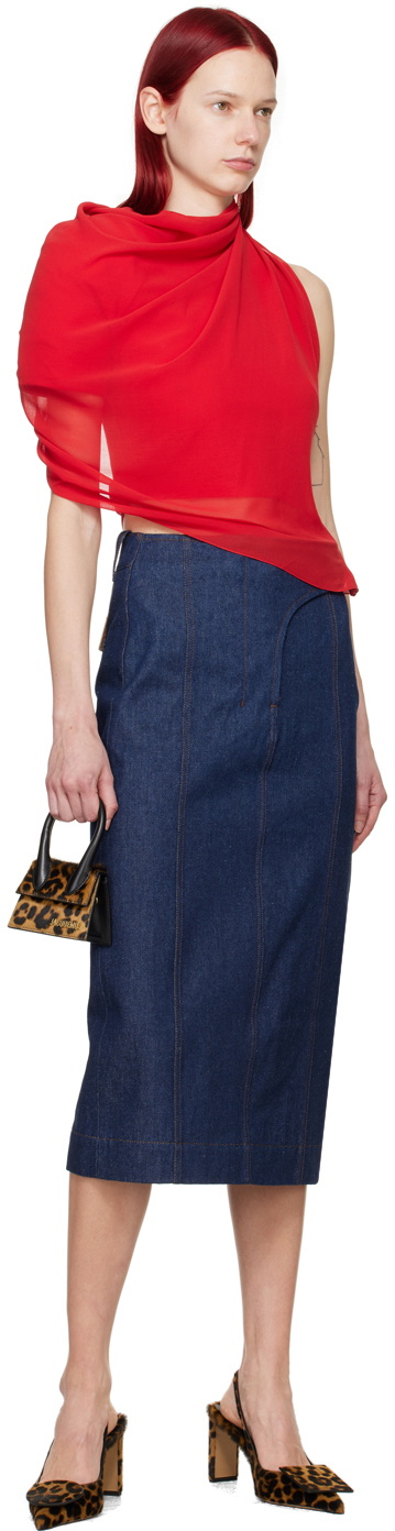 JACQUEMUS Red Les Sculptures 'Le haut Pablo' Blouse Jacquemus