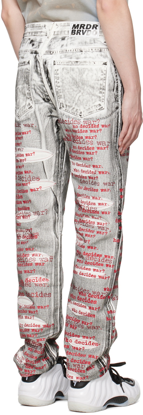 Who Decides War Gray Scripture Jeans WHO DECIDES WAR by Ev Bravado