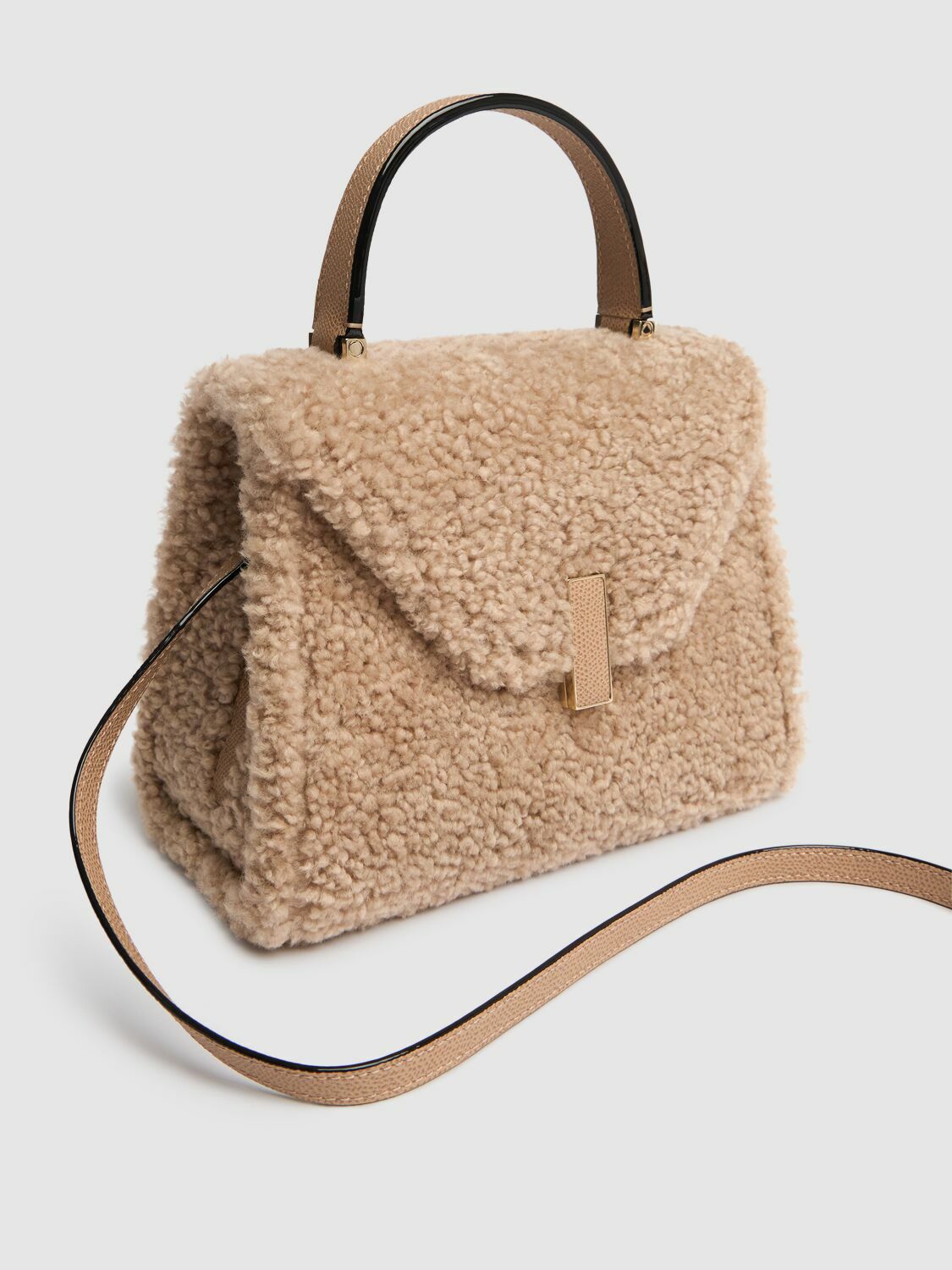 VALEXTRA Mini Iside Shearling Top Handle Bag Valextra