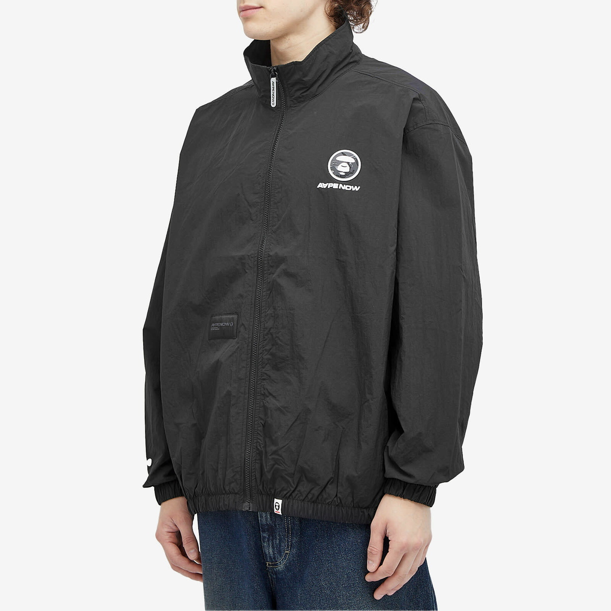 Men's AAPE Nylon Track Jacket in Black AAPE by A Bathing Ape