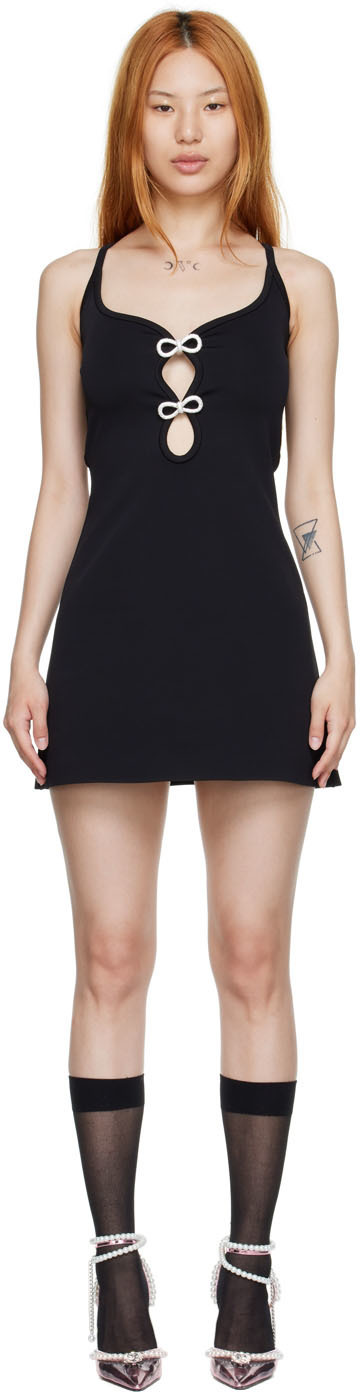 MACH & MACH Black Viscose Mini Dress MACH & MACH