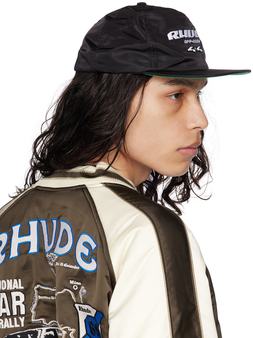 Rhude Black Embroidered Cap Rhude