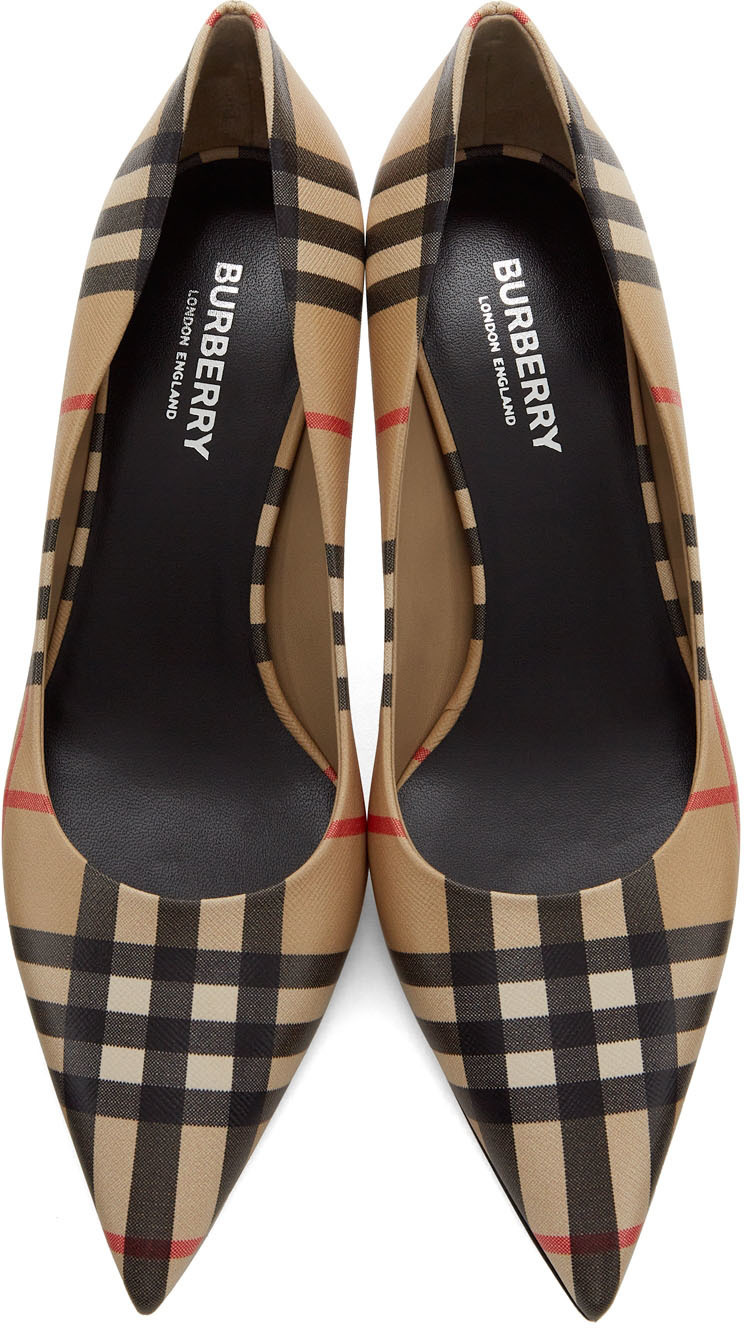 Burberry Beige Vintage Check Aubri Heels Burberry