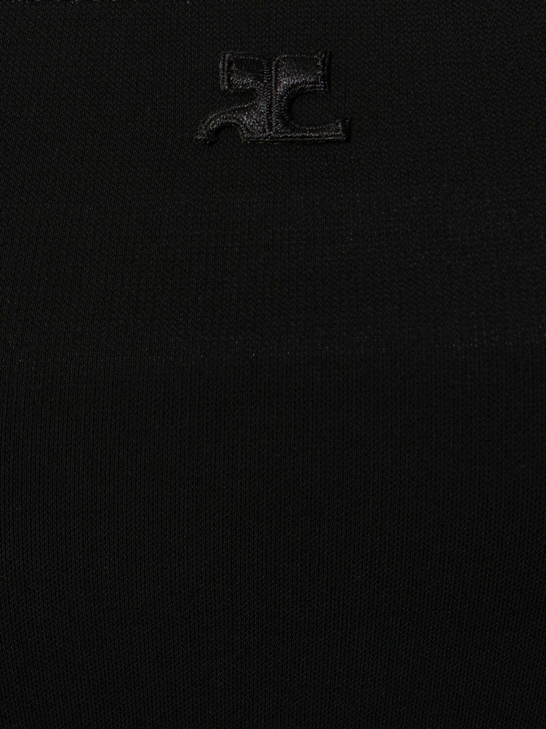 COURREGES Hyperbole Crepe Jersey Viscose Top Courreges