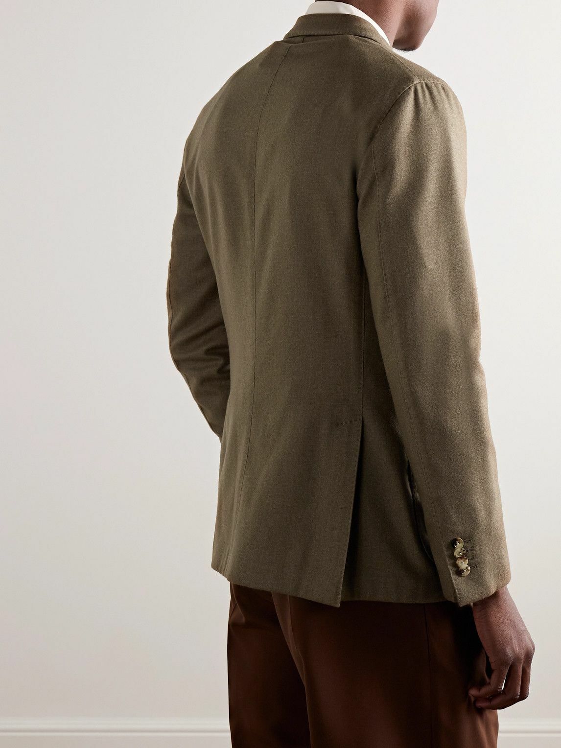 Boglioli - K-Jacket Double-Breasted Wool Suit Jacket - Brown Boglioli
