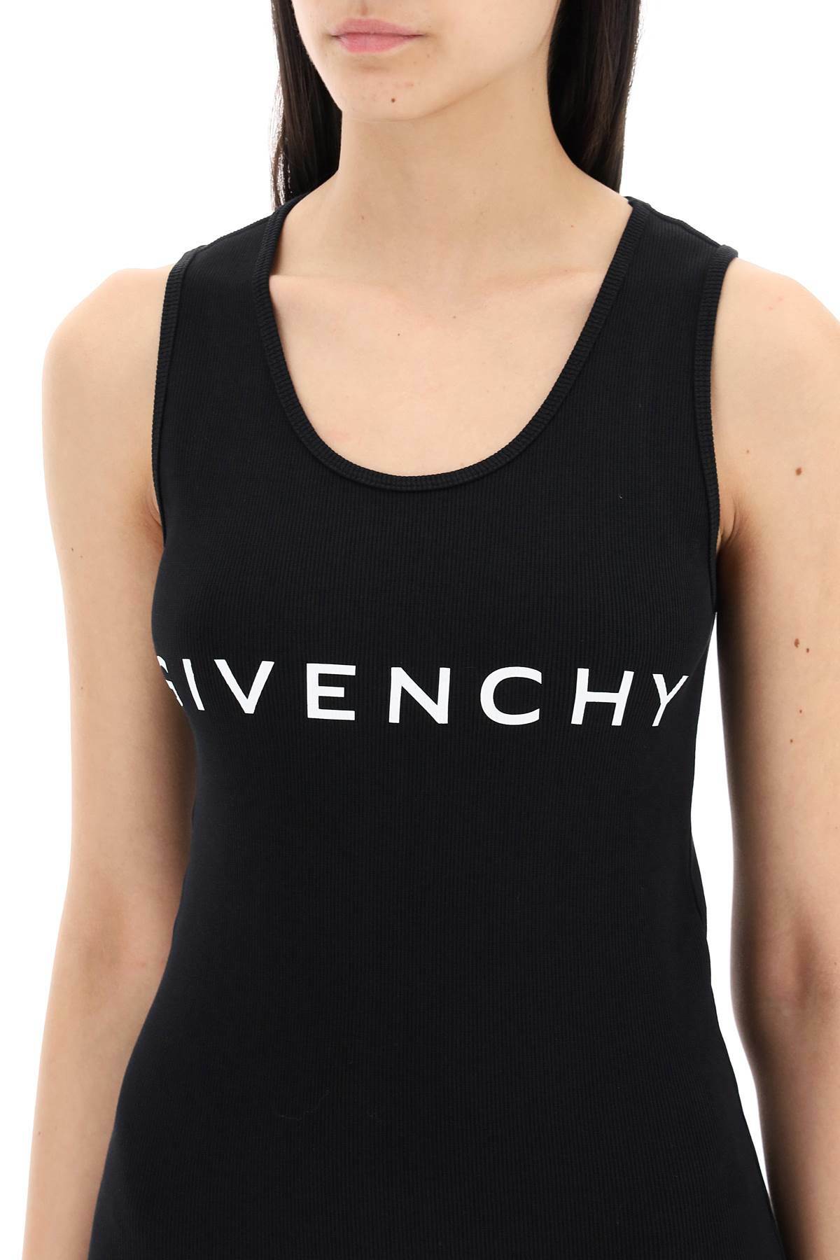 GIVENCHY ribbed logo mini dress Black Givenchy