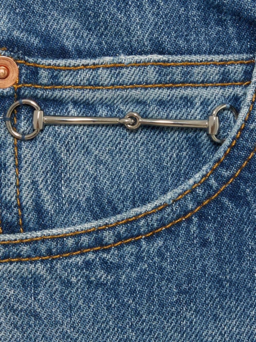 GUCCI - Horsebit Denim Jeans Gucci