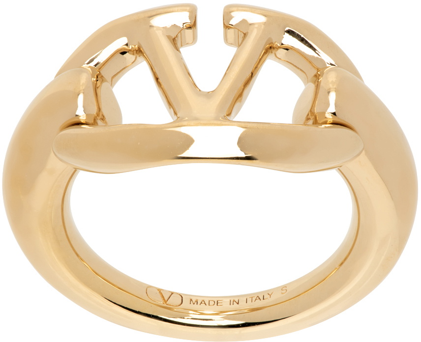 Valentino Garavani Gold VLogo Gate Ring Valentino Garavani