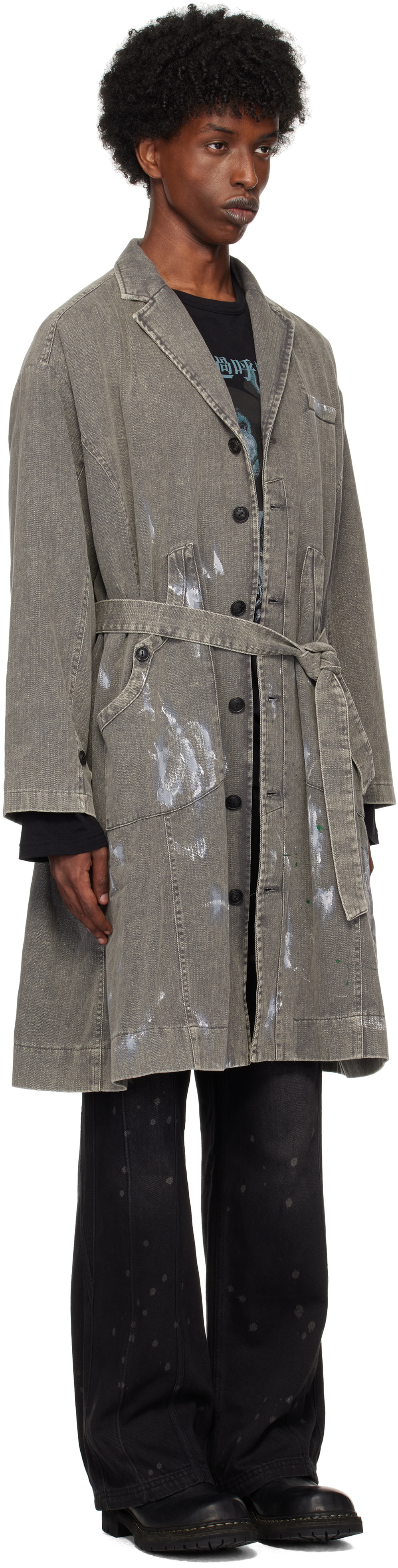 Professor.E Gray Work Denim Coat