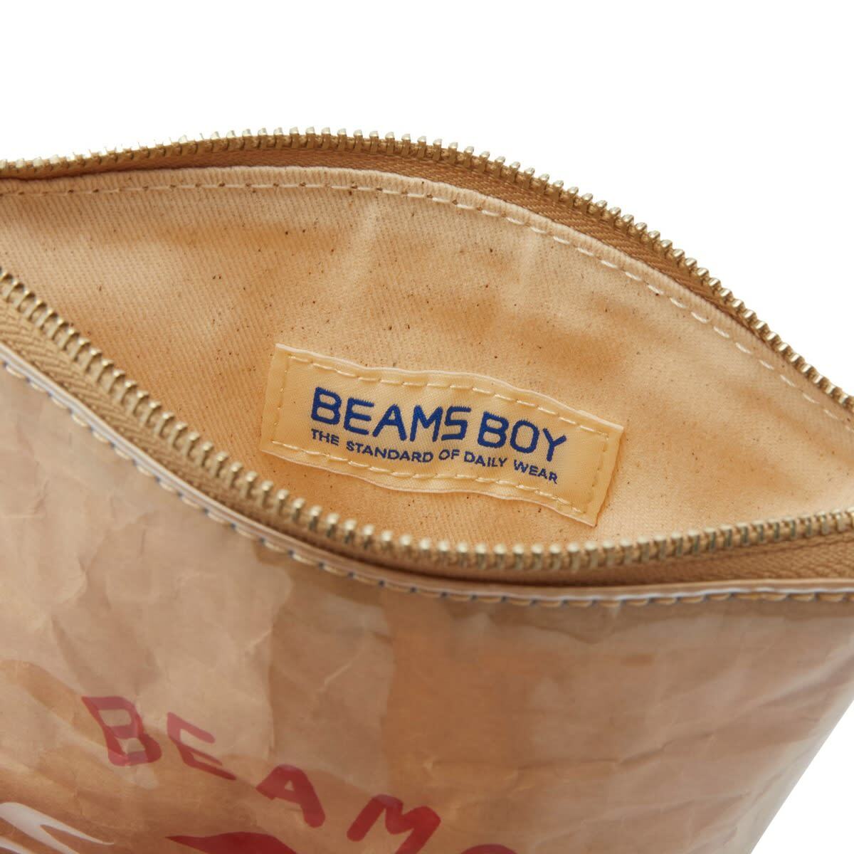 Beams Boy Women's Logo Pouch in Beige Beams Boy