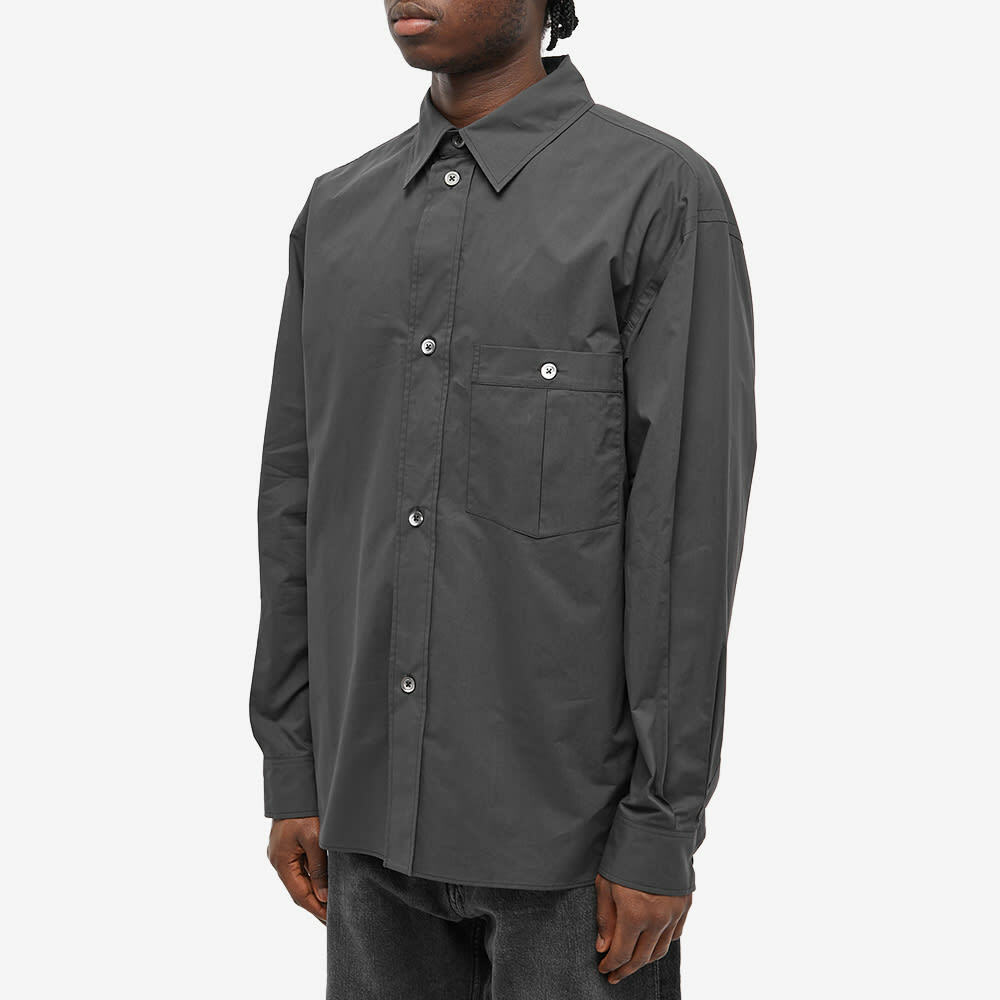 Margaret Howell Men's Inverted Pocket Shirt in Off Black Margaret Howell