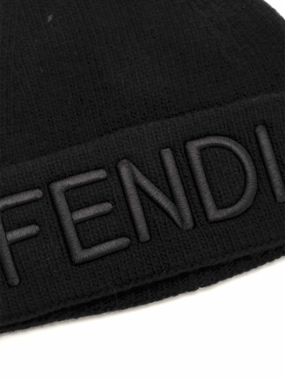 Fendi Black Log Hat Fendi
