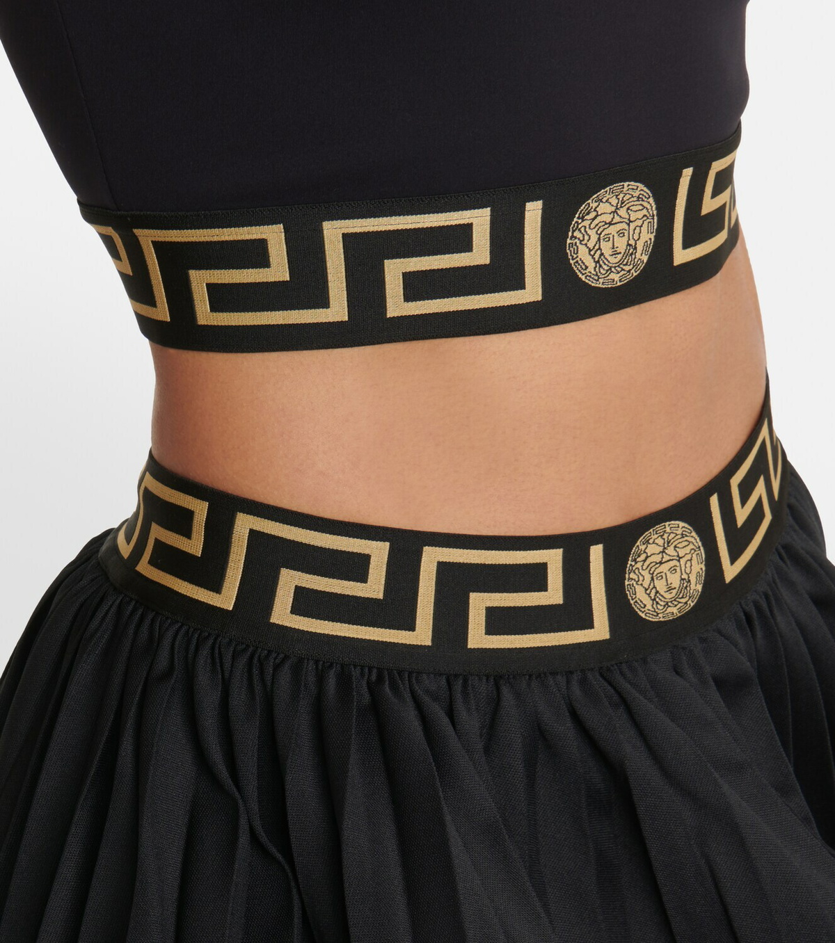 Versace Greca pleated miniskirt Versace
