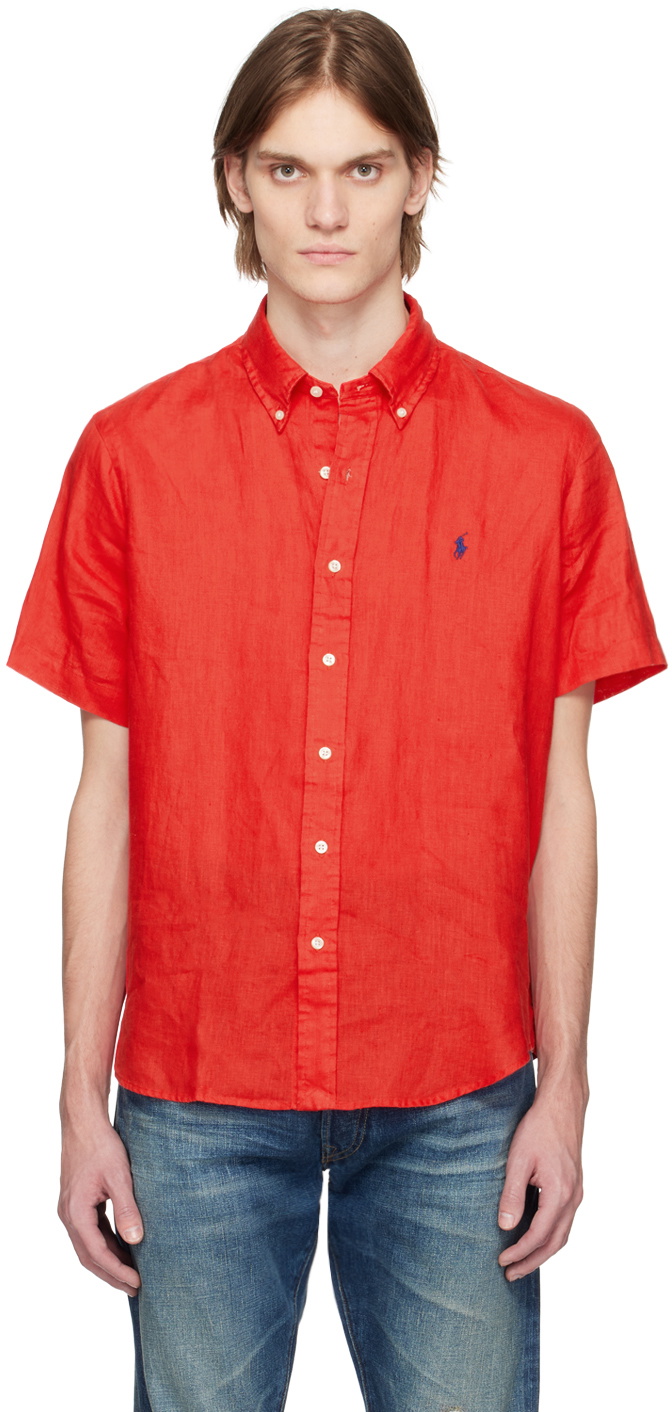 Polo Ralph Lauren Red Embroidered Shirt Polo Ralph Lauren