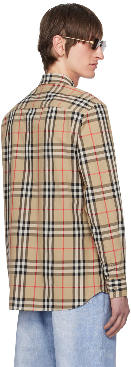 Burberry Beige Check Shirt Burberry