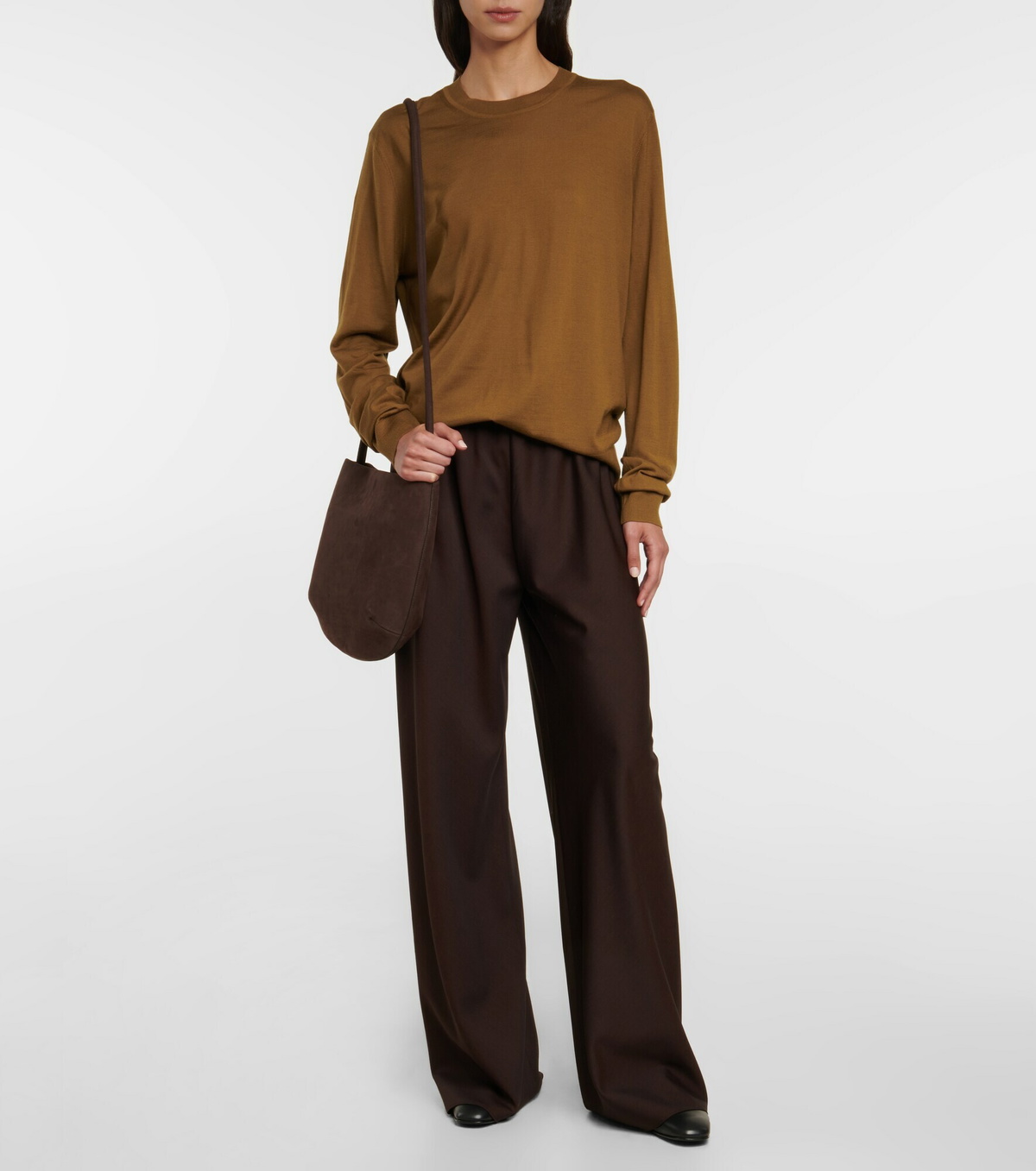 The Row - Romy suede crossbody bag The Row