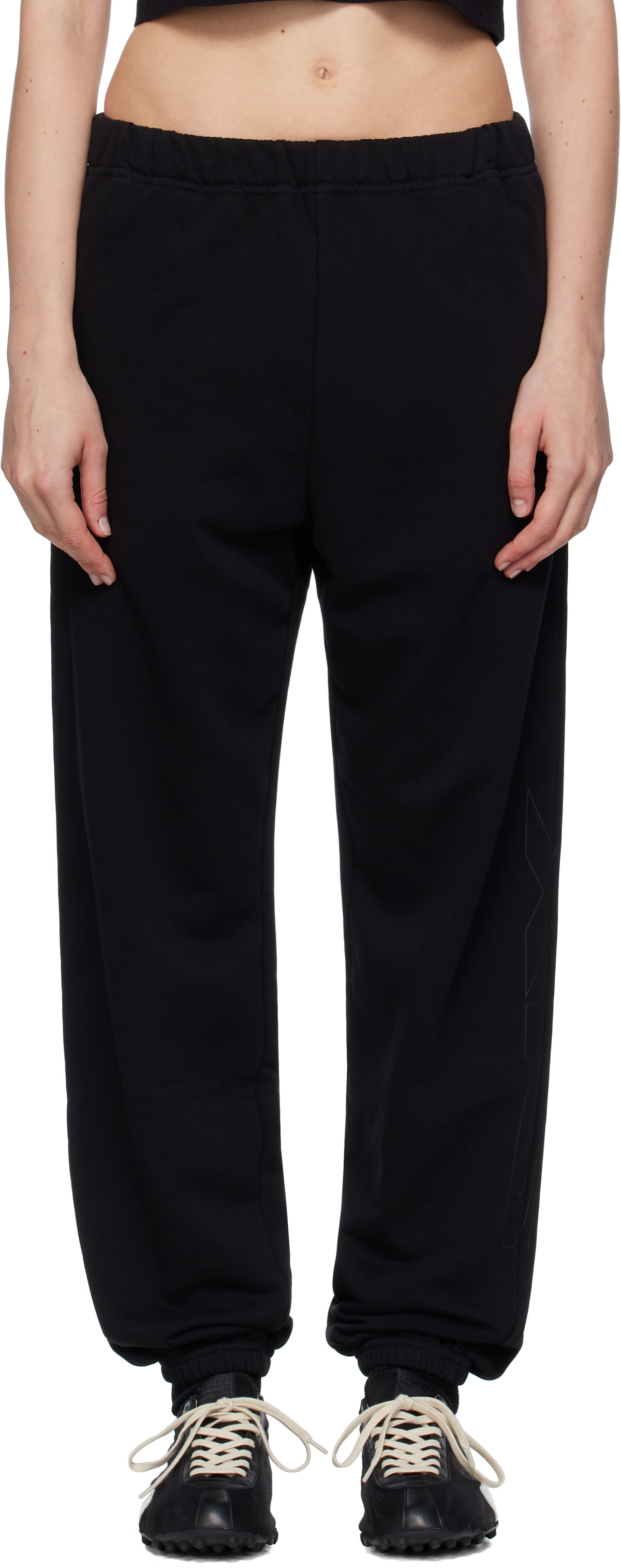 MM6 Maison Margiela Black Logo Sweatpants MM6 Maison Margiela