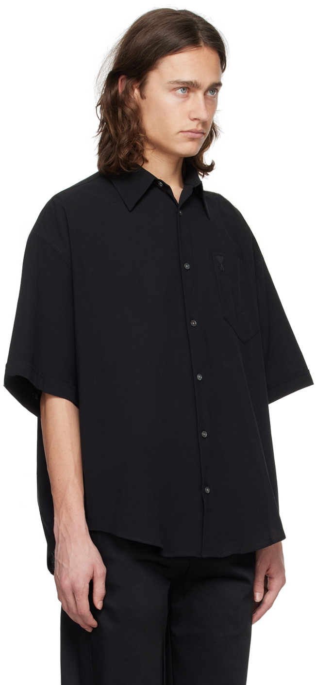 AMI Paris Black Button Up Shirt AMI