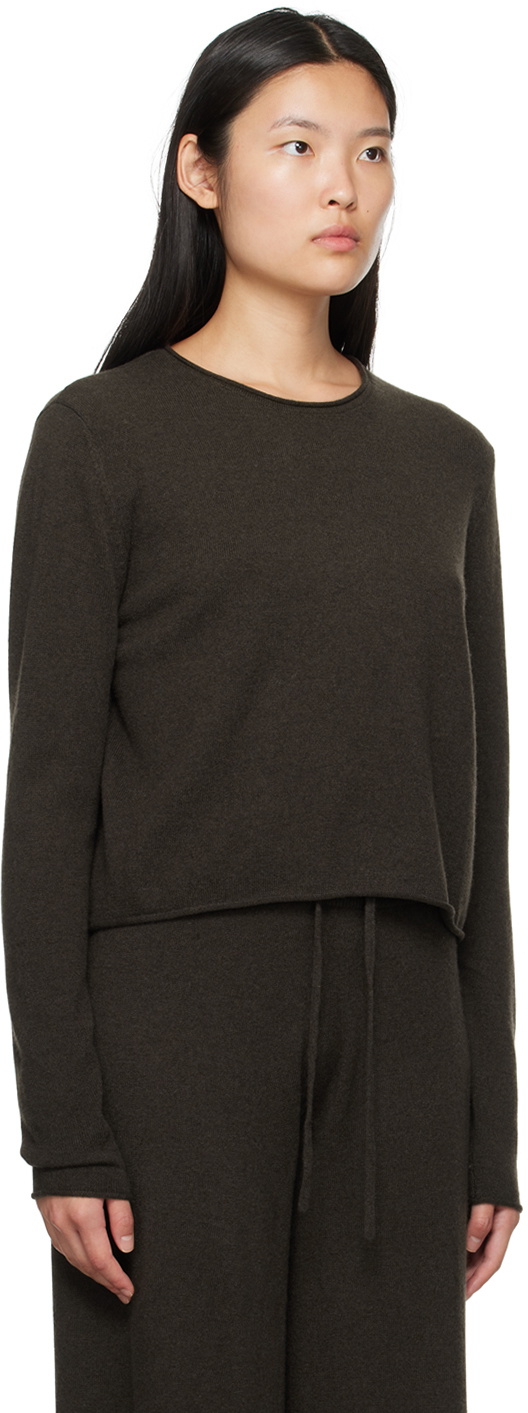 LISA YANG SSENSE Exclusive Brown 'The Ida' Sweater Lisa Yang