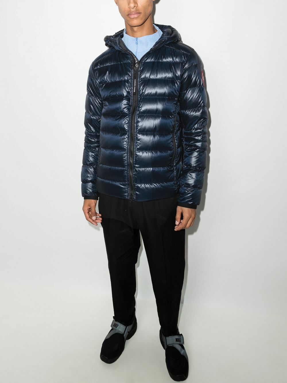 Canada Goose Blue Crofton Hooded Quilted Jacket Canada Goose