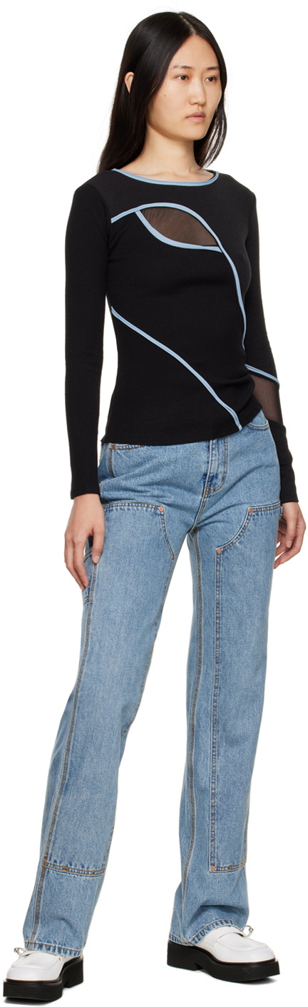 Andersson Bell SSENSE Exclusive Blue Jade Jeans Andersson Bell