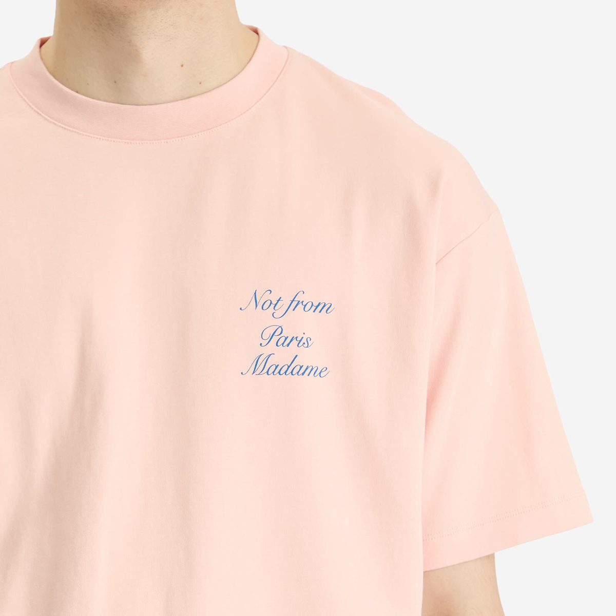 Drôle de Monsieur Men's Cursive Not From Paris Madame Slogan T-Shirt in ...