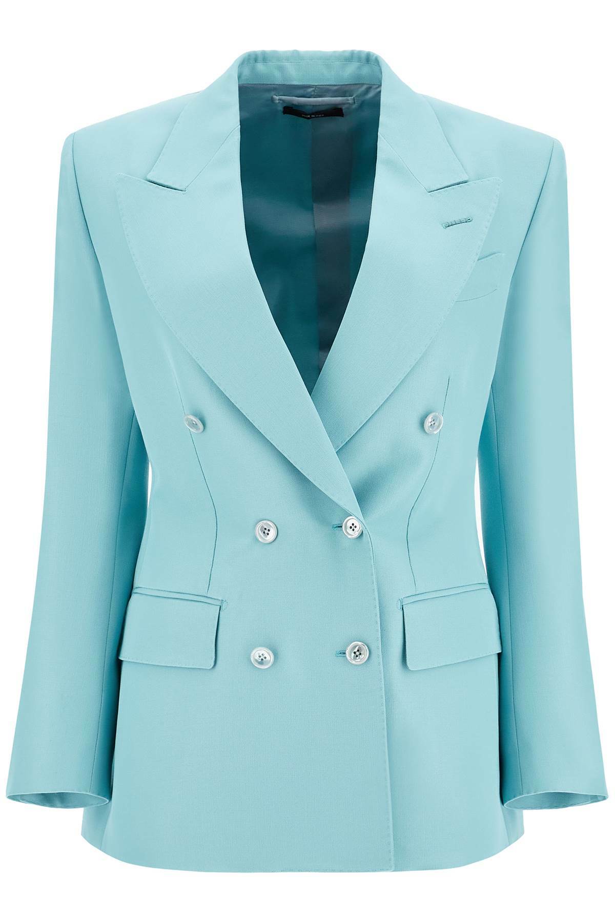TOM FORD wallis double-breasted hopsack Light blue TOM FORD