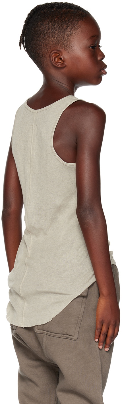 Rick Owens Kids Gray Basic Rib Tank Top Rick Owens