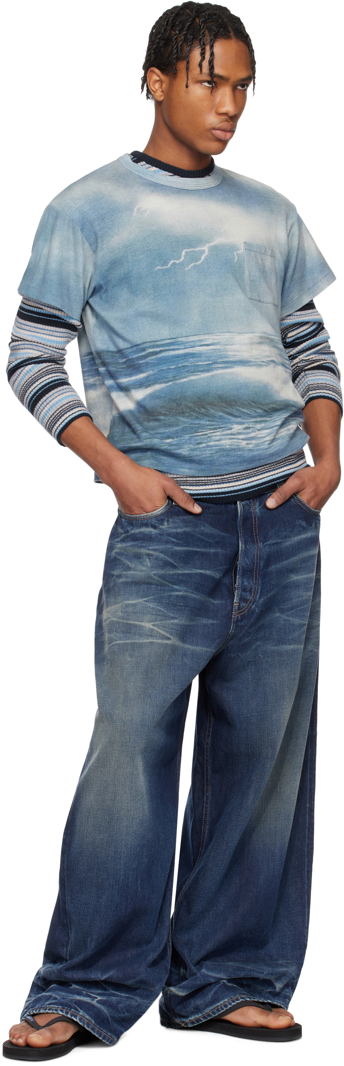 ERL Blue Storm T-shirt ERL
